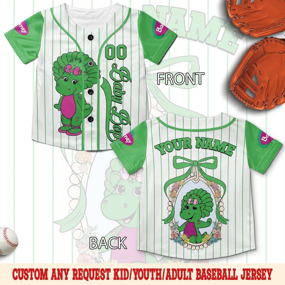 Personalized Barney and Friends Baseball Jersey/barney Baseball Jersey ...