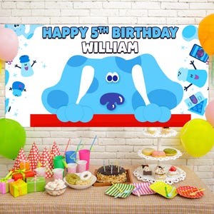 Blue's Clues Birthday Backdrop,blue's Clues Birthday Banner,blue's Clues Birthday Personalized ...
