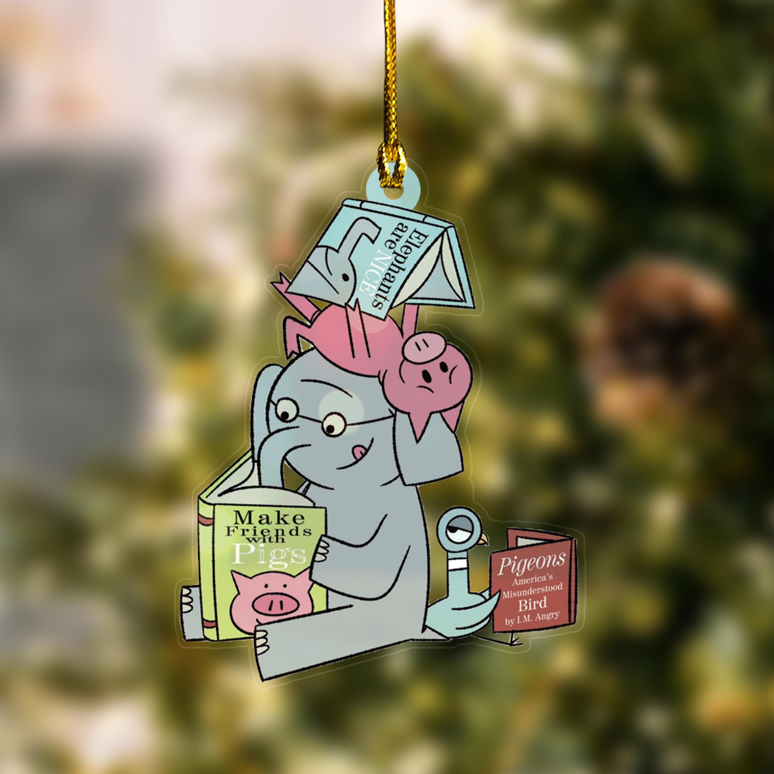 Elephant and Piggie Ornament, Piggie Ornament, Elephant Piggie Pigeon ...