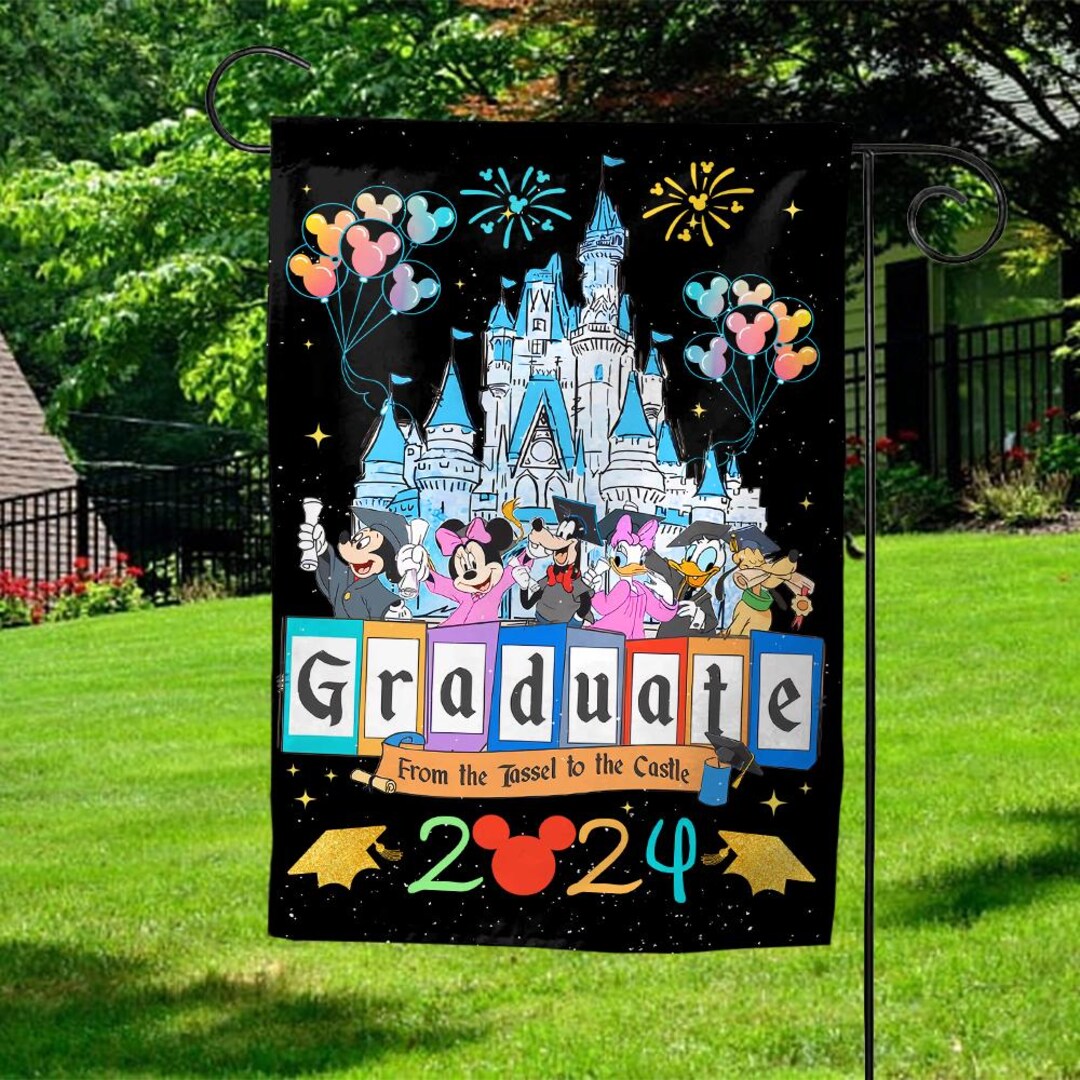 Mickey and Friends Graduate Garden Flag/disney Graduate Class of 2024 ...