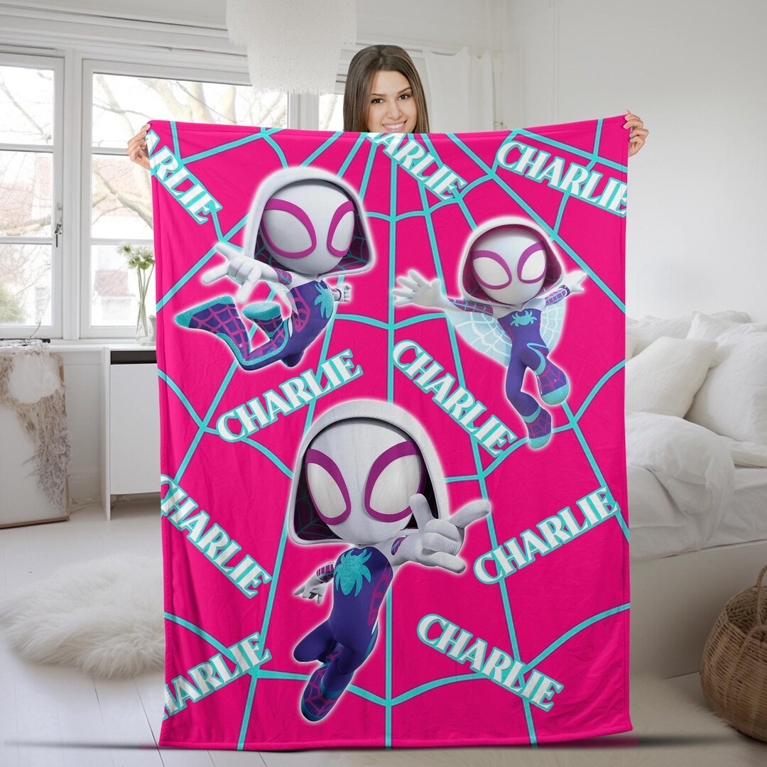 Personalized Spidey Blanket/ghost Spider-girl/spidey His Amazing ...