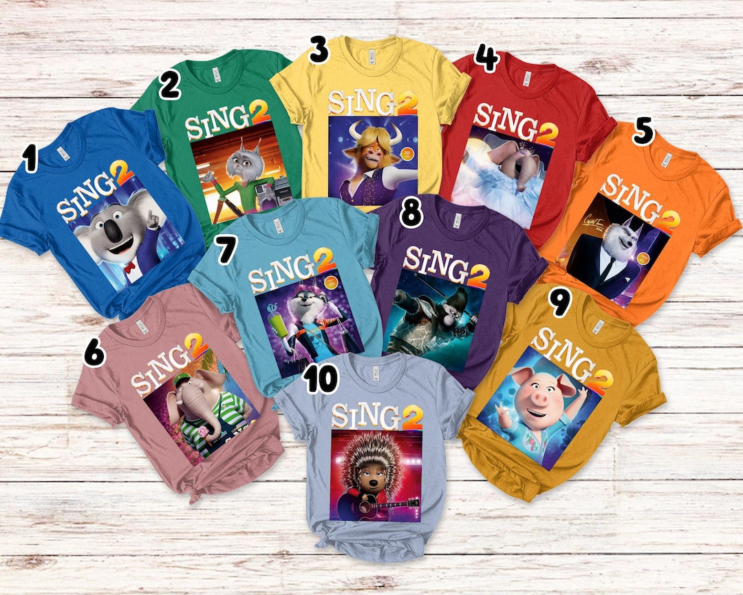 Sing 2 Movie Characters Family Matching Shirt, Sing Pig Group Matching ...