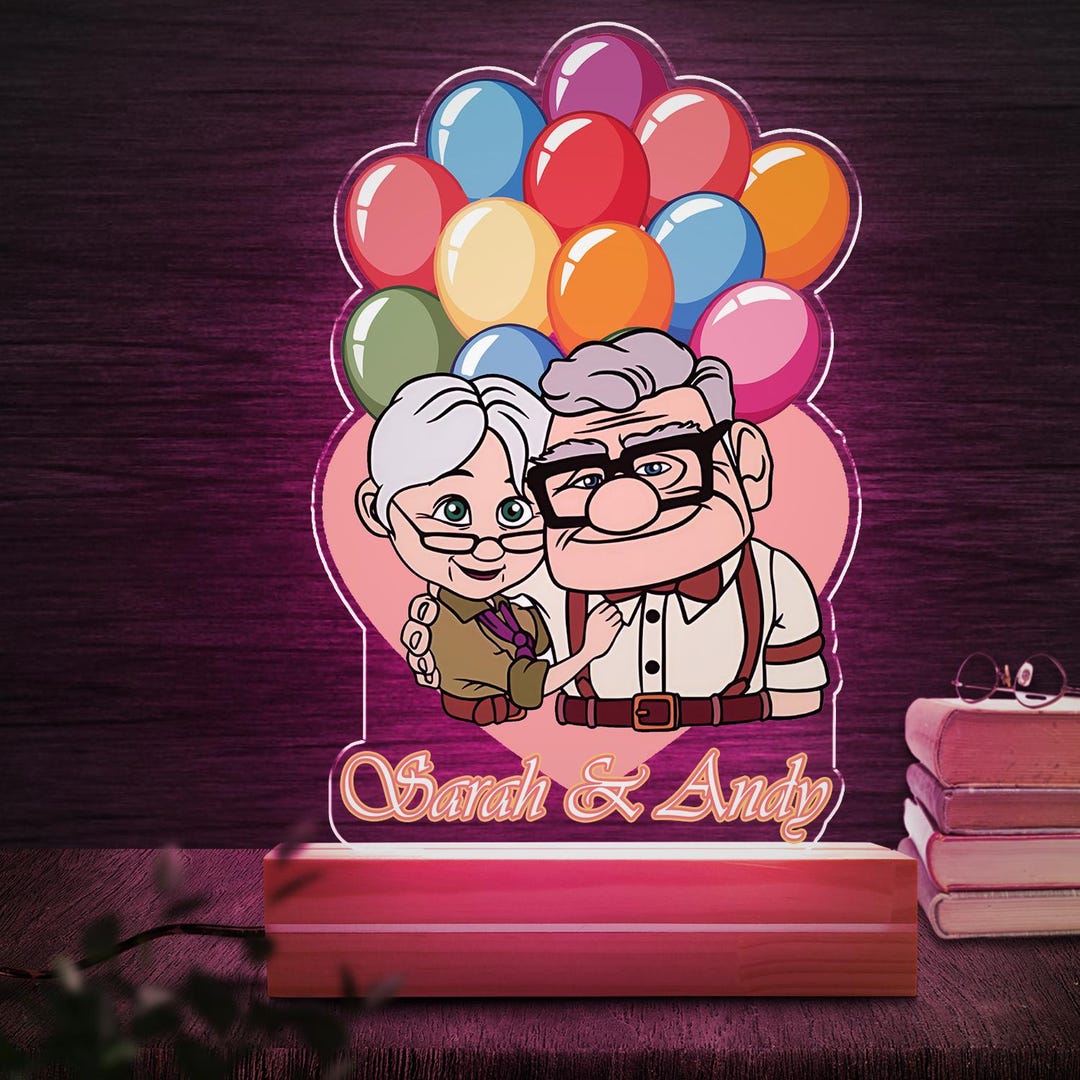 Personalized Disney Couples Night Light, Stitch Angel Night Light ...
