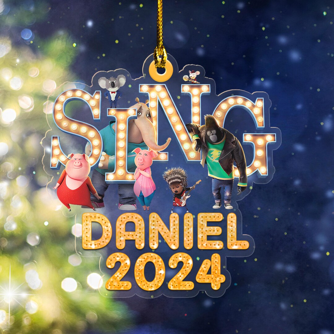 Custom Sing Ornament, Sing Movie Character Ornament, Sing Christmas ...