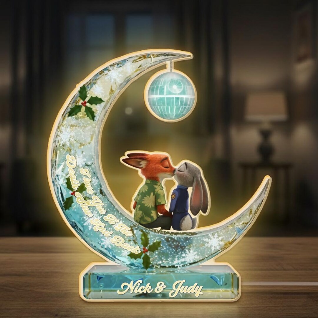 Nick & Judy Night Light, Zootopia Couple Lamp, Romantic Valentine Gift ...