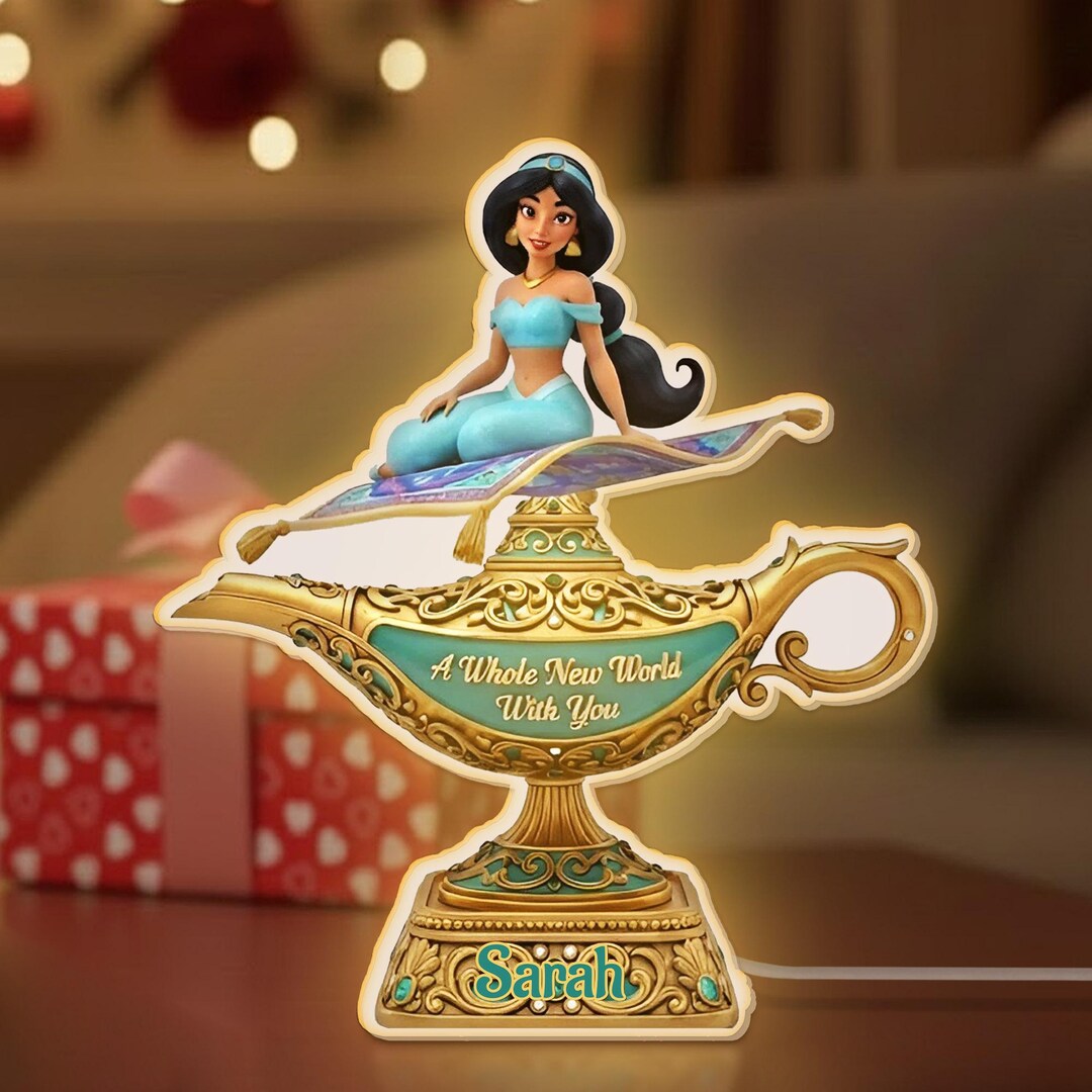 Princess Jasmine Princess Light Box/jasmine Customized Night Light ...
