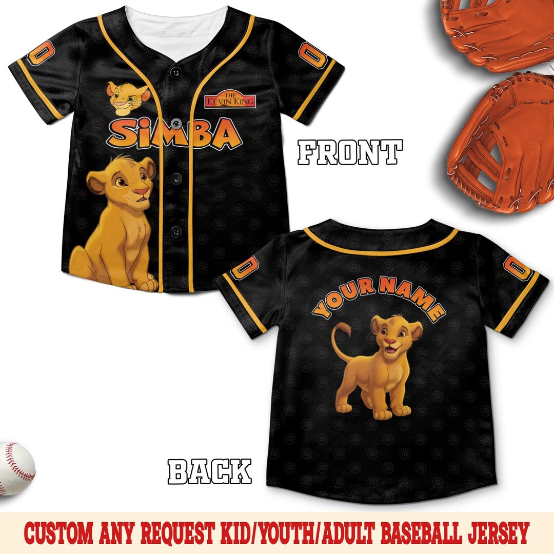 Disney the Lion King Simba Baseball Jersey, Lion King Baseball Jersey ...