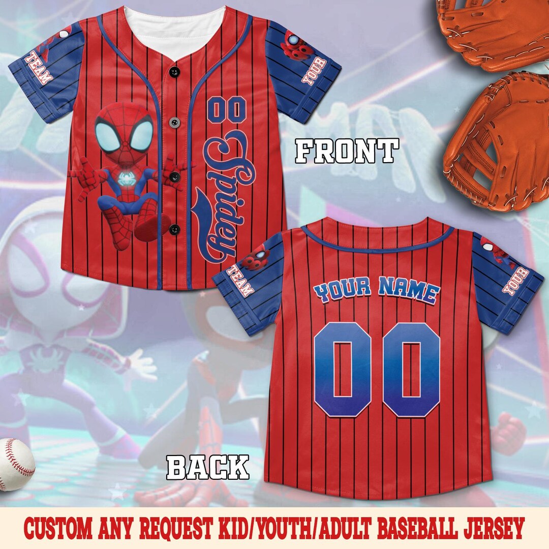 Custom Peter Parker Spidey and His Amazing Baseball Jersey ...