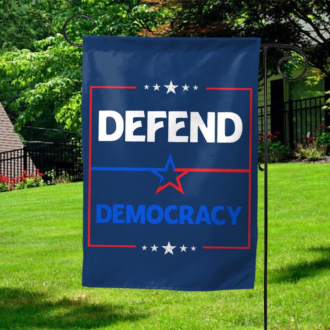 Defend Democracy Flag - Resist Hate Lawn Flag , Anti-trump Flag ...