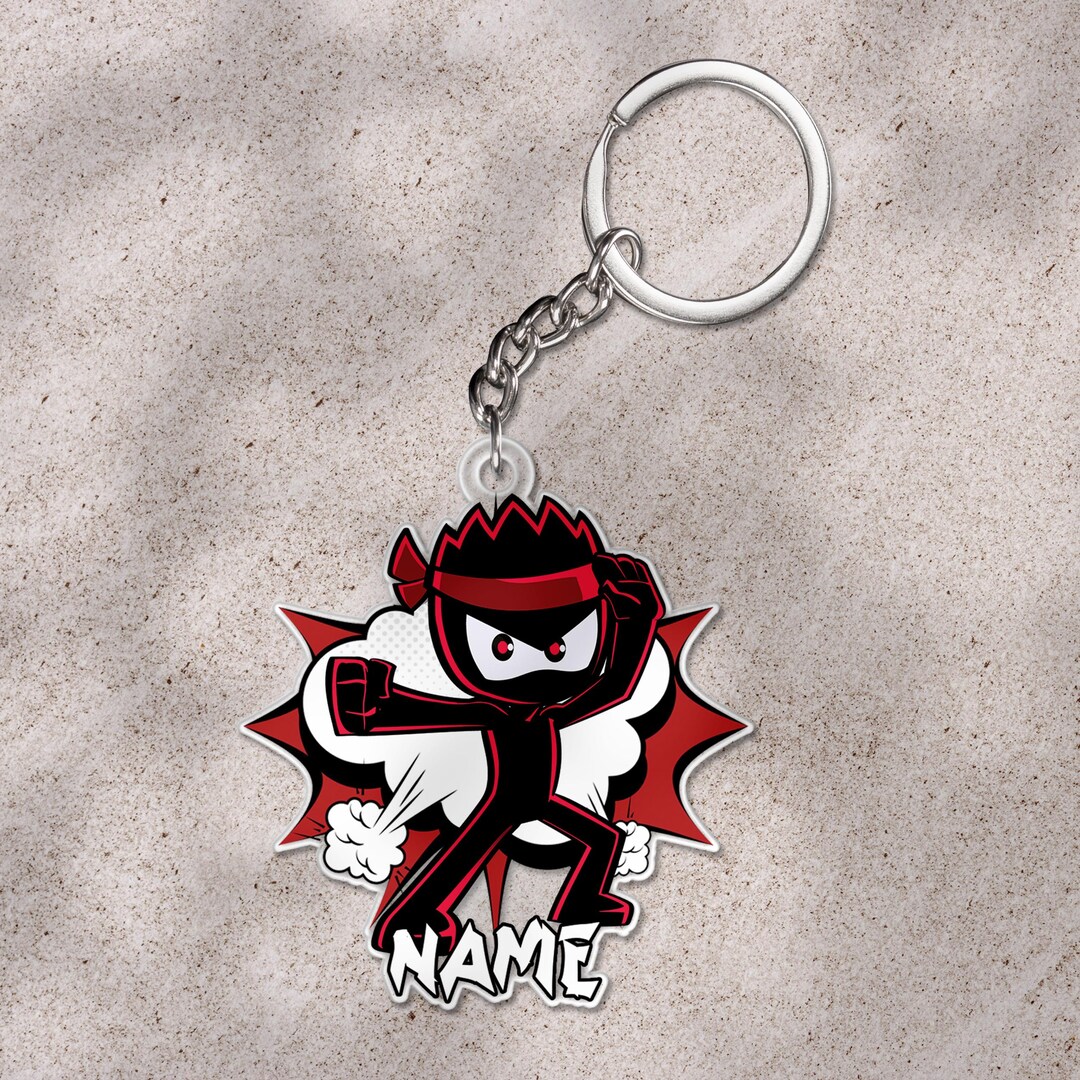 Custom Ninja Kidz Keychain, Ninja Kidz Warrior Keychain, Ninja Warrior ...