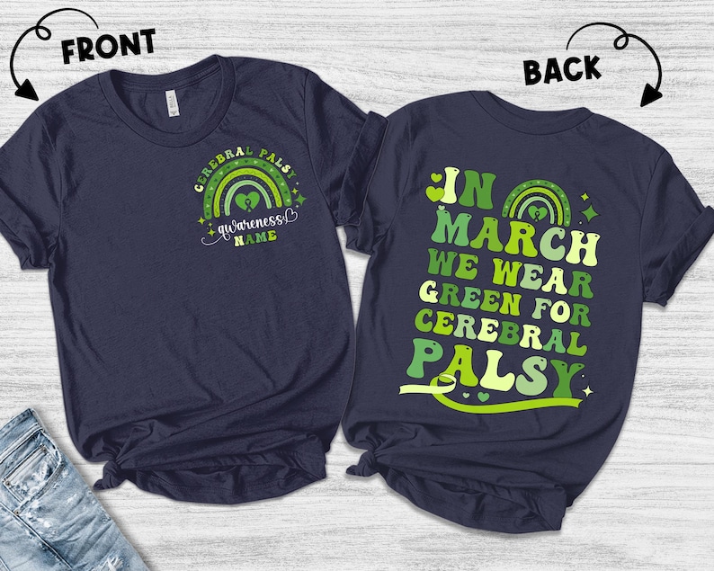Cerebral Palsy Awareness Shirt/green Ribbon Shirt/disease Awareness Tee ...
