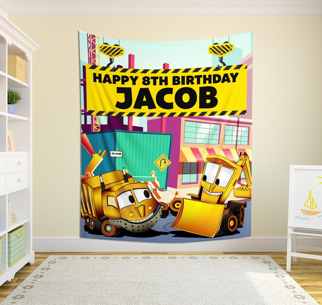 The Stinky and Dirty Show Birthday Banner, Personalized Party Backdrop ...