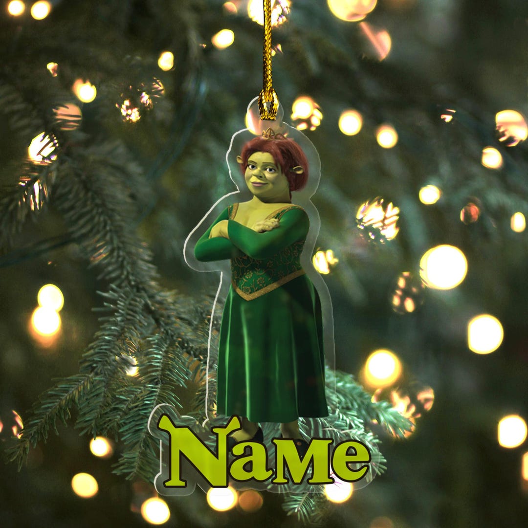Custom Shrek Hologram Ornament, Personalized Shrek Christmas Tree Decor ...