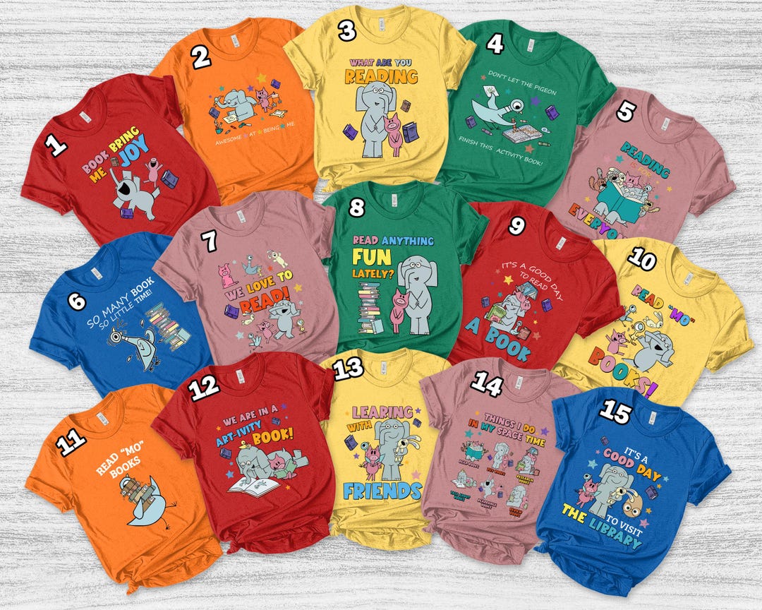 Piggie Elephant Pigeons Shirt, Books Bring Me Joy Shirt, Read More ...