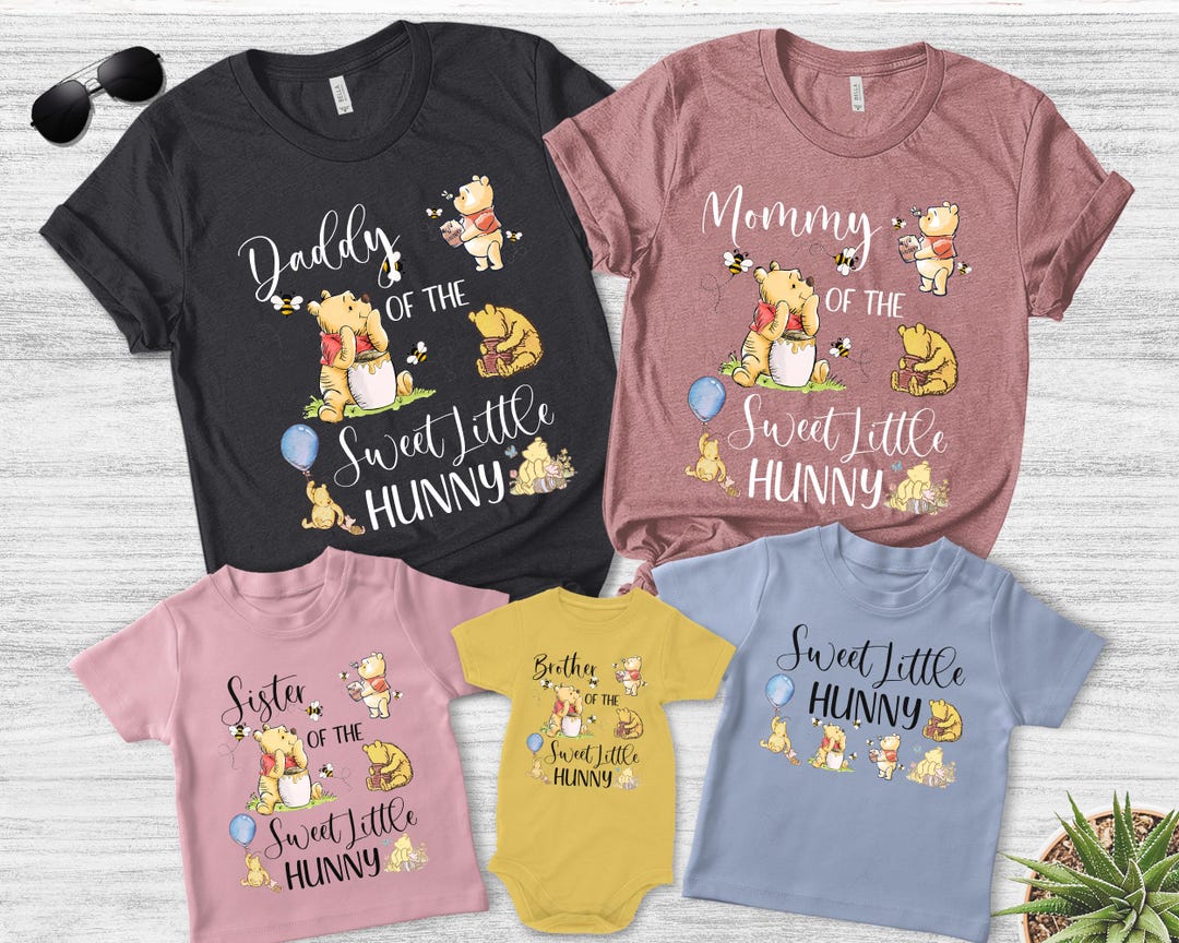 Classic Winie the Pooh Baby Shower Family Shirts/vintage Winie the Pooh ...