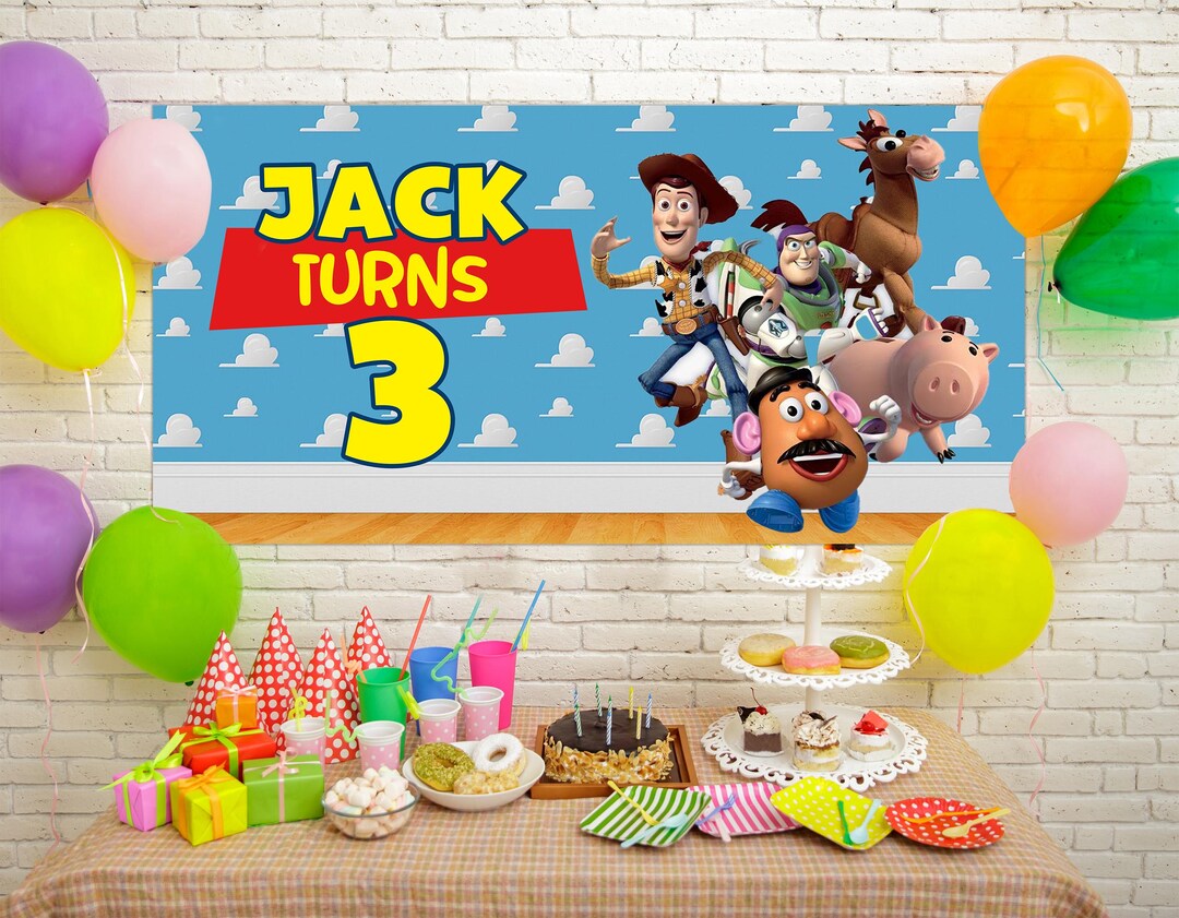 Toy Story Party Banner, Toy Story Birthday Banner, Custom Toy Story ...