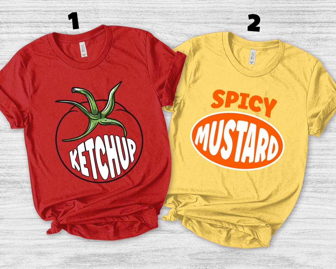 Ketchup and Mustard Costume Shirt/halloween Funny Condiments/girls ...