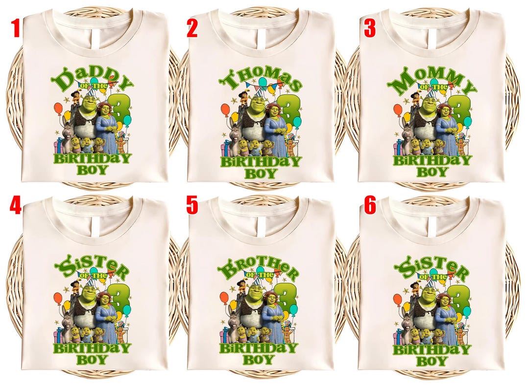 Shrek Birthday Shirt/personalized Shrek Birthday Theme Shirt/sherk ...
