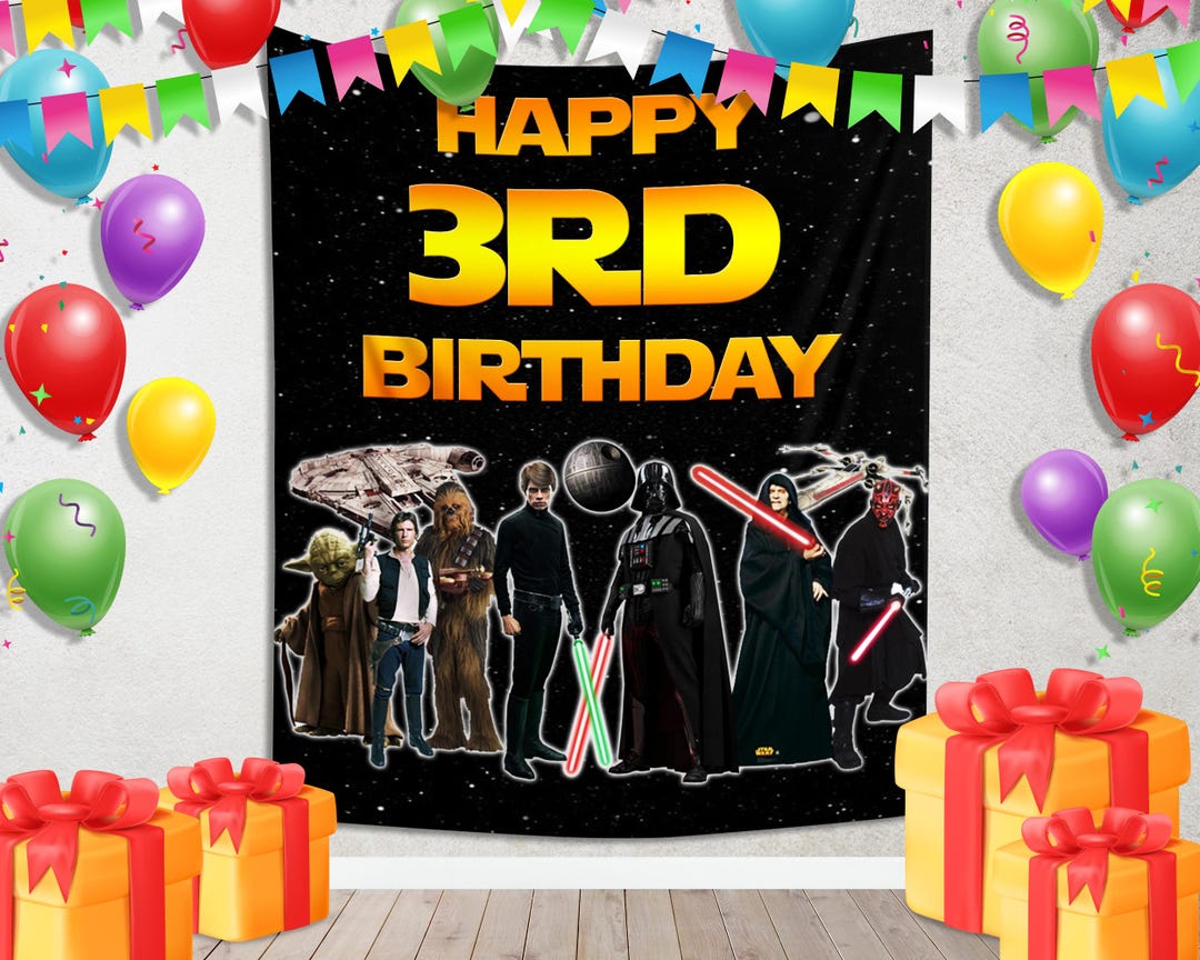 Star Wars Birthday, Star Wars Birthday Banner, Custom Star Wars ...