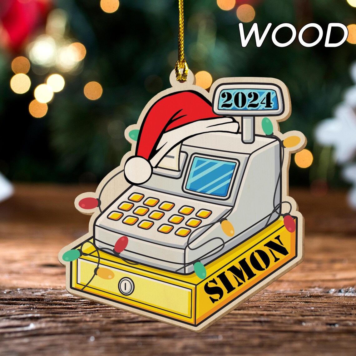 Personalized Cash Register Christmas Ornament, Accountant Ornament ...