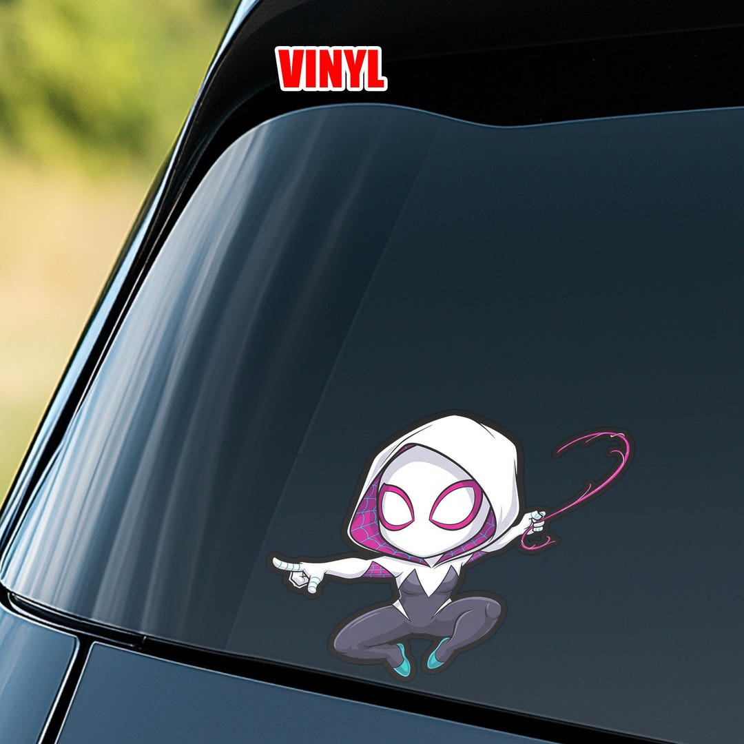 Spidey Spider Man Spider Verse Craft Peeker Peeking Car Window Decals ...