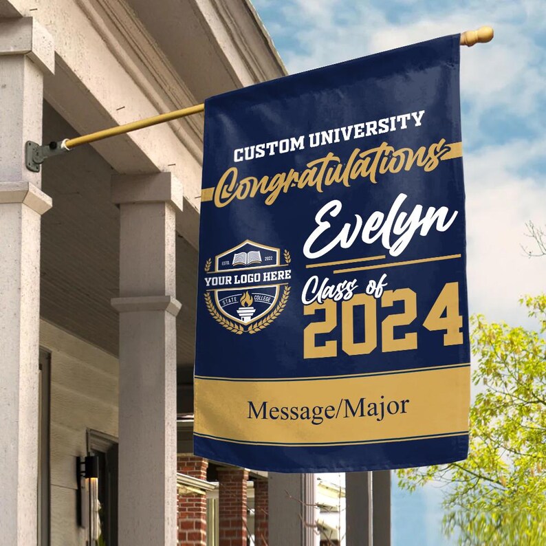 Personalized Graduation Flag Graduation Senior Flag Class of 2024 ...