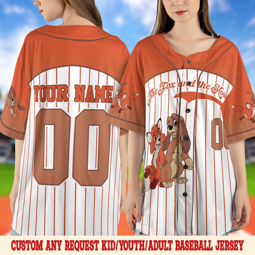 The Fox and the Hound Baseball Jersey – Custom Tod Copper Varsity Tee ...