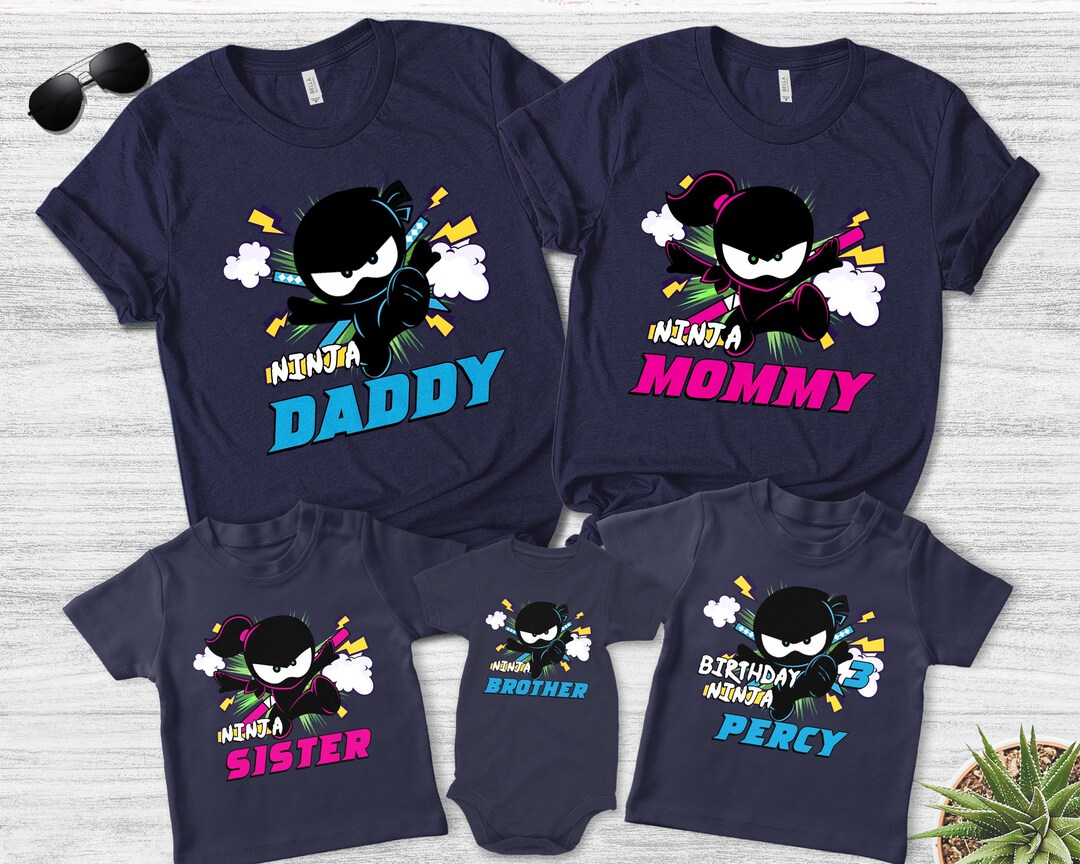 Ninja Kidz Birthday Shirt/ninja Family Birthday Shirts/personalized ...