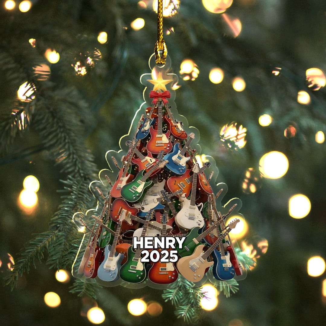 Custom Guitar Christmas Tree Ornament,xmas Tree Decor, Christmas Gift ...