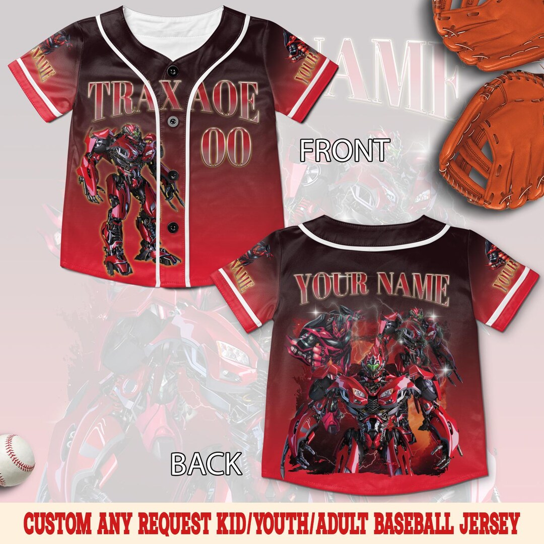 Transformers Trax AOE Baseball Jersey, Vintage Trax AOE Baseball Jersey ...