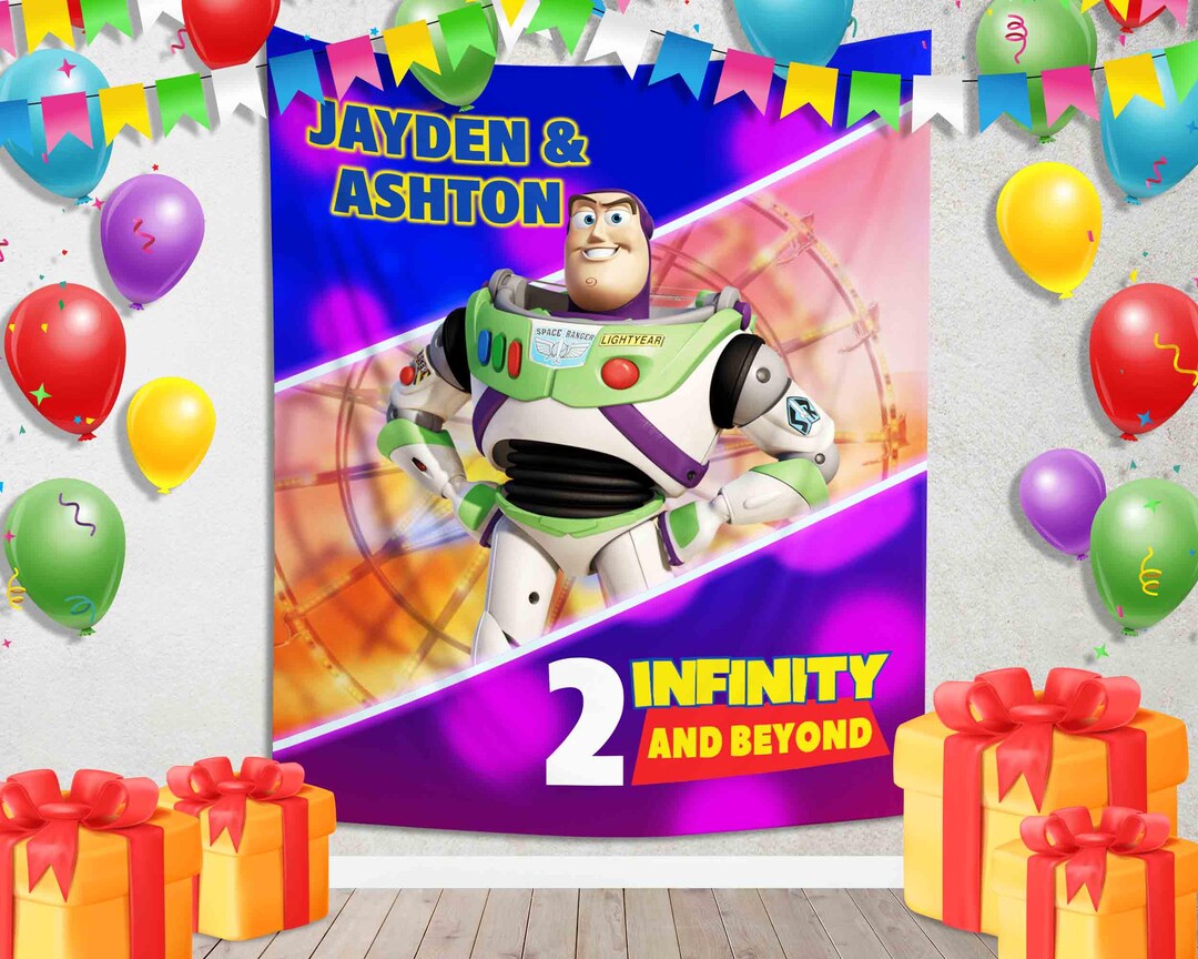 Buzz Lightyear Personalized Birthday Party Backdrop,buzz Lightyear ...