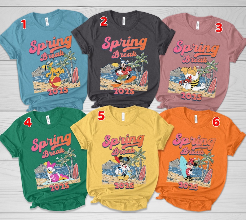 Vintage Disney Spring Break 2026 Shirt/retro Mickey and Friends Spring ...