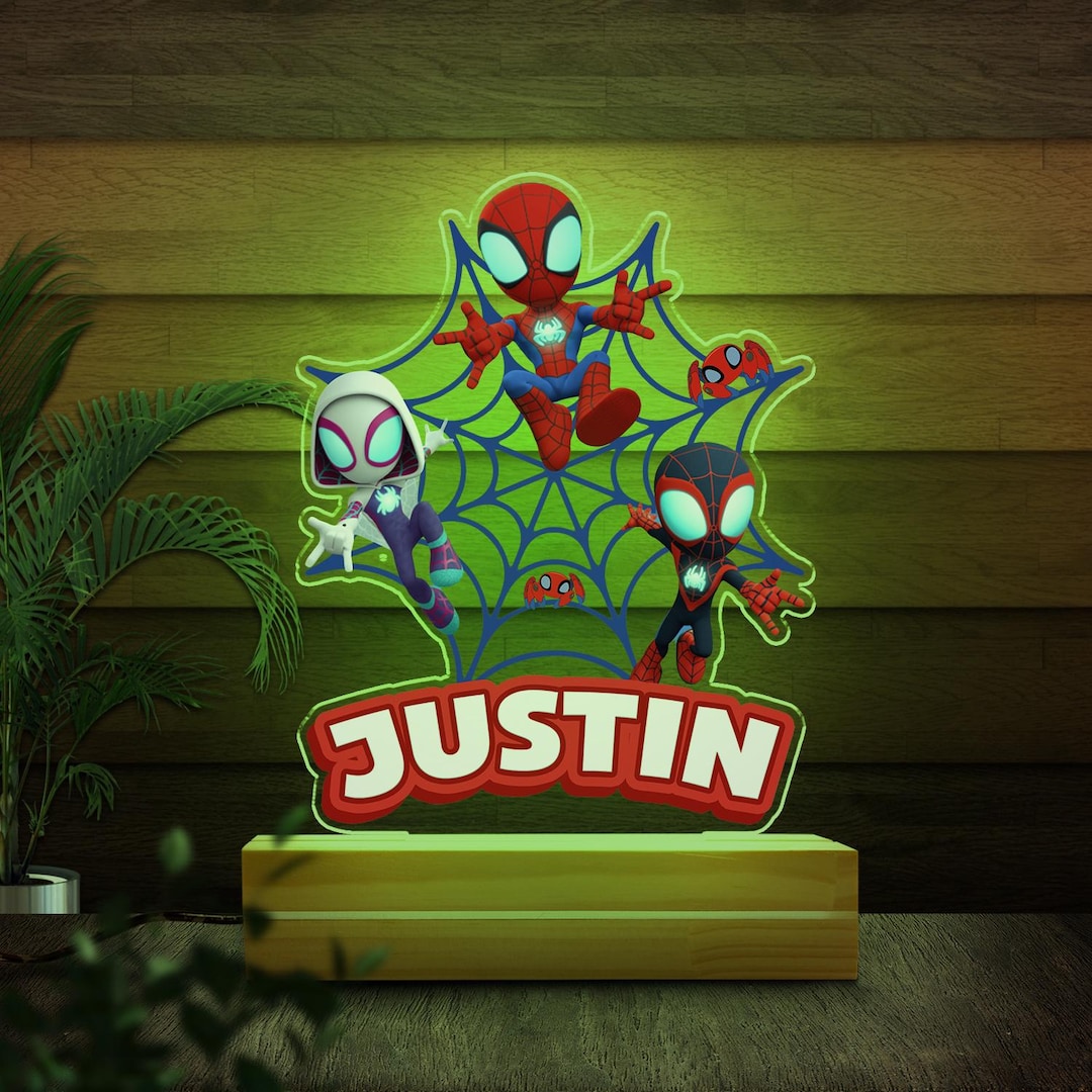 Spidey and His Amazing Friends Birthday Night Light/spidey Night Light ...