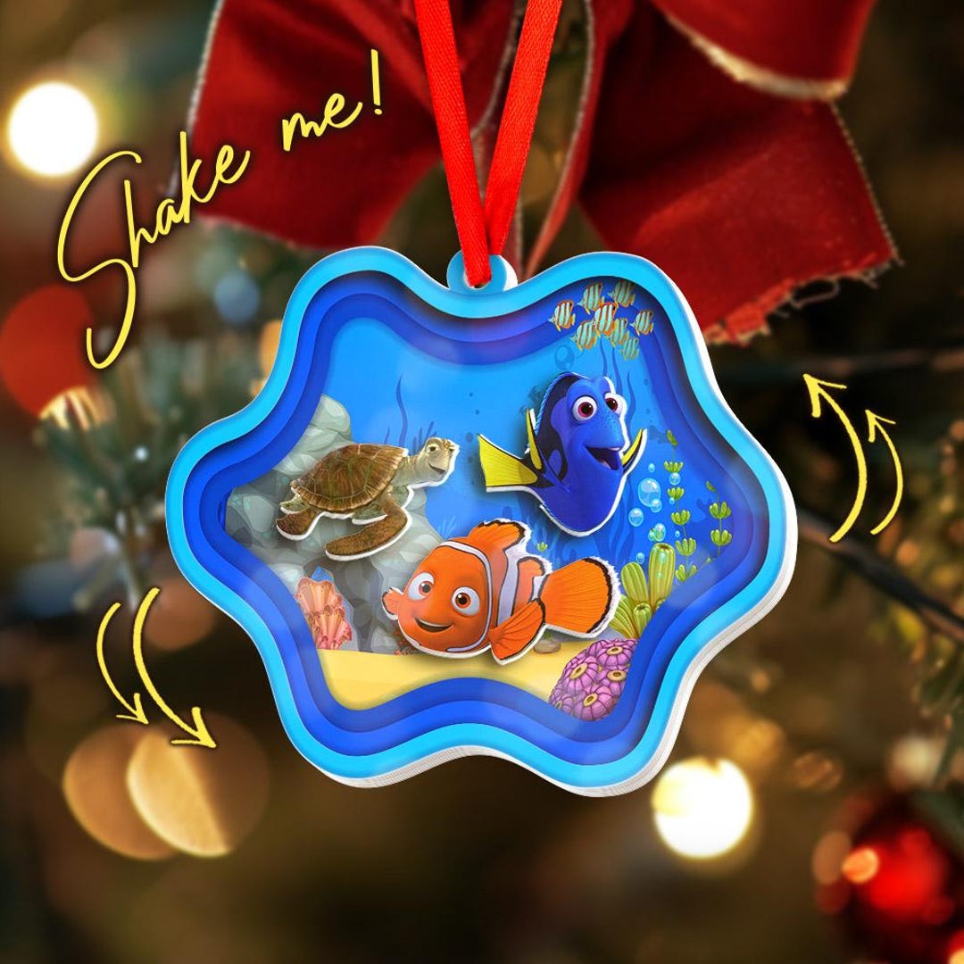 4D Customized Finding Nemo Christmas Ornament, Nemo Dory Shaker ...