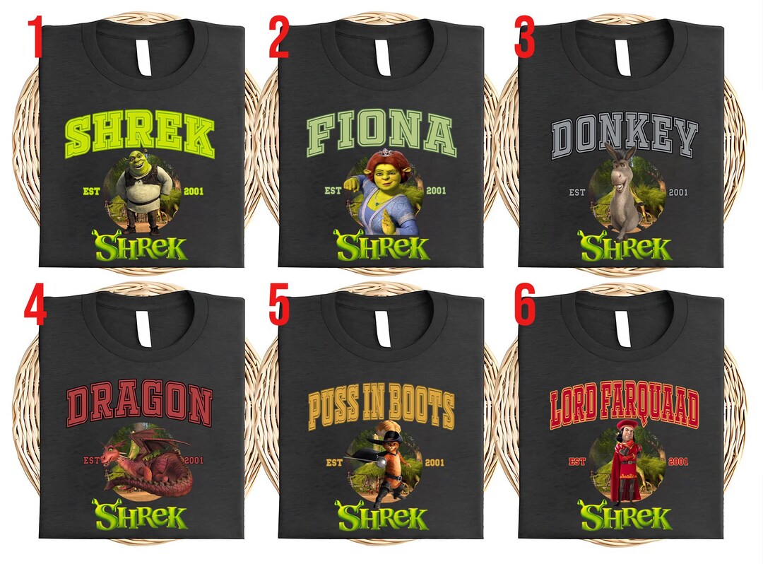 Shrek Group Matching Shirt/personalized Shrek Birthday Family Shirt ...