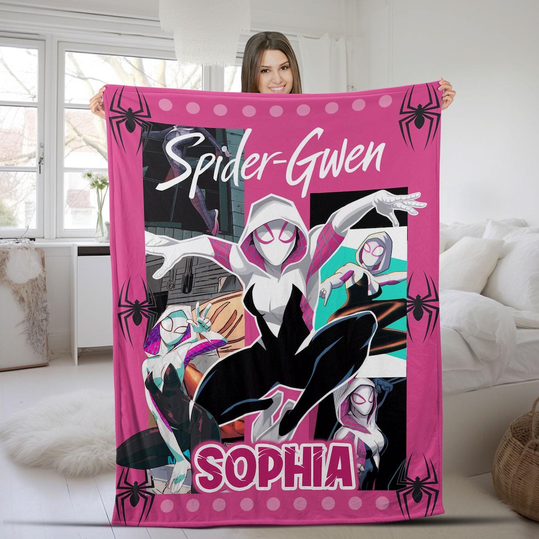 Disney Ghost Spider Blanket, Gwen Stacy Spider-woman Spider Man Across ...