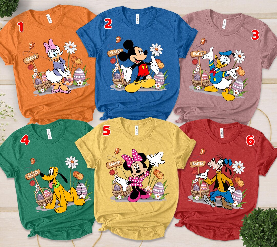 Disney Easter Shirt 2025, Mickey and Friends Bunny Ears Shirts, Disney ...