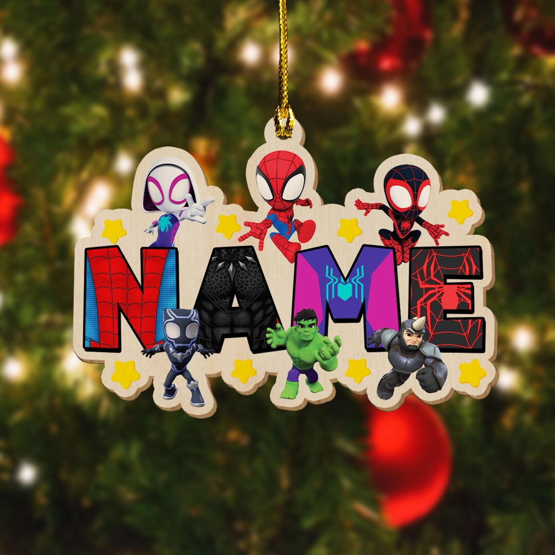 Personalized Spidey and His Amazing Friends Cutout Ornament/spidey ...