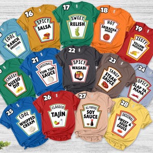 Group Condiments Shirt/matching Condiment Halloween Costume Shirt ...