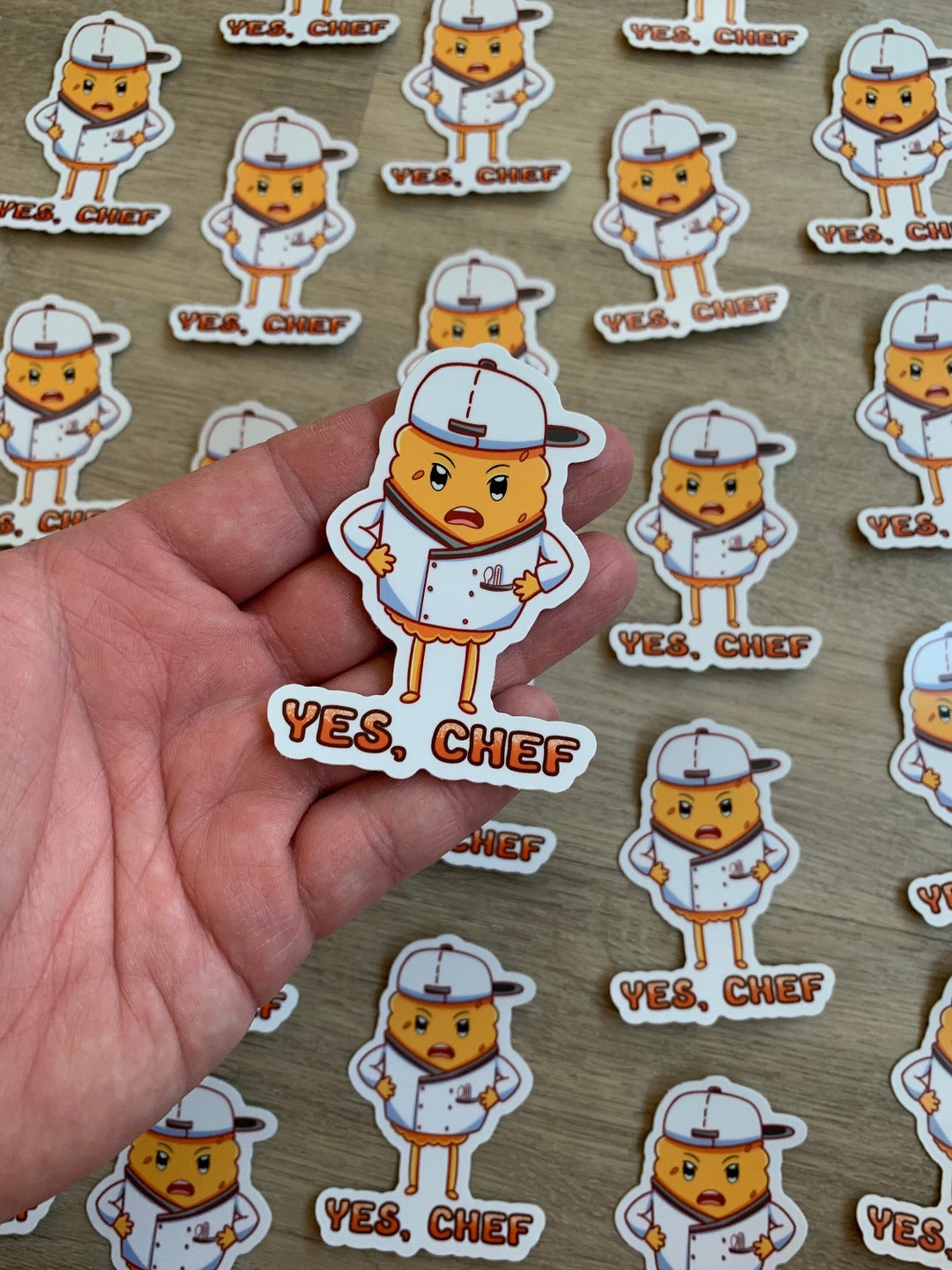 Kitchen Sticker, Chef Sticker, Tater Tot Sticker, Cute Sticker, Yes ...