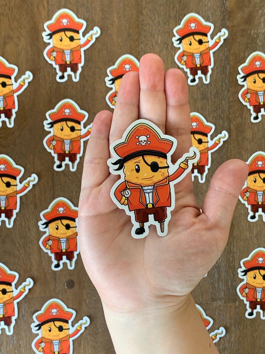 Pirate Sticker, Tater Tot Sticker, Cute Sticker, Pirate Tot - Etsy