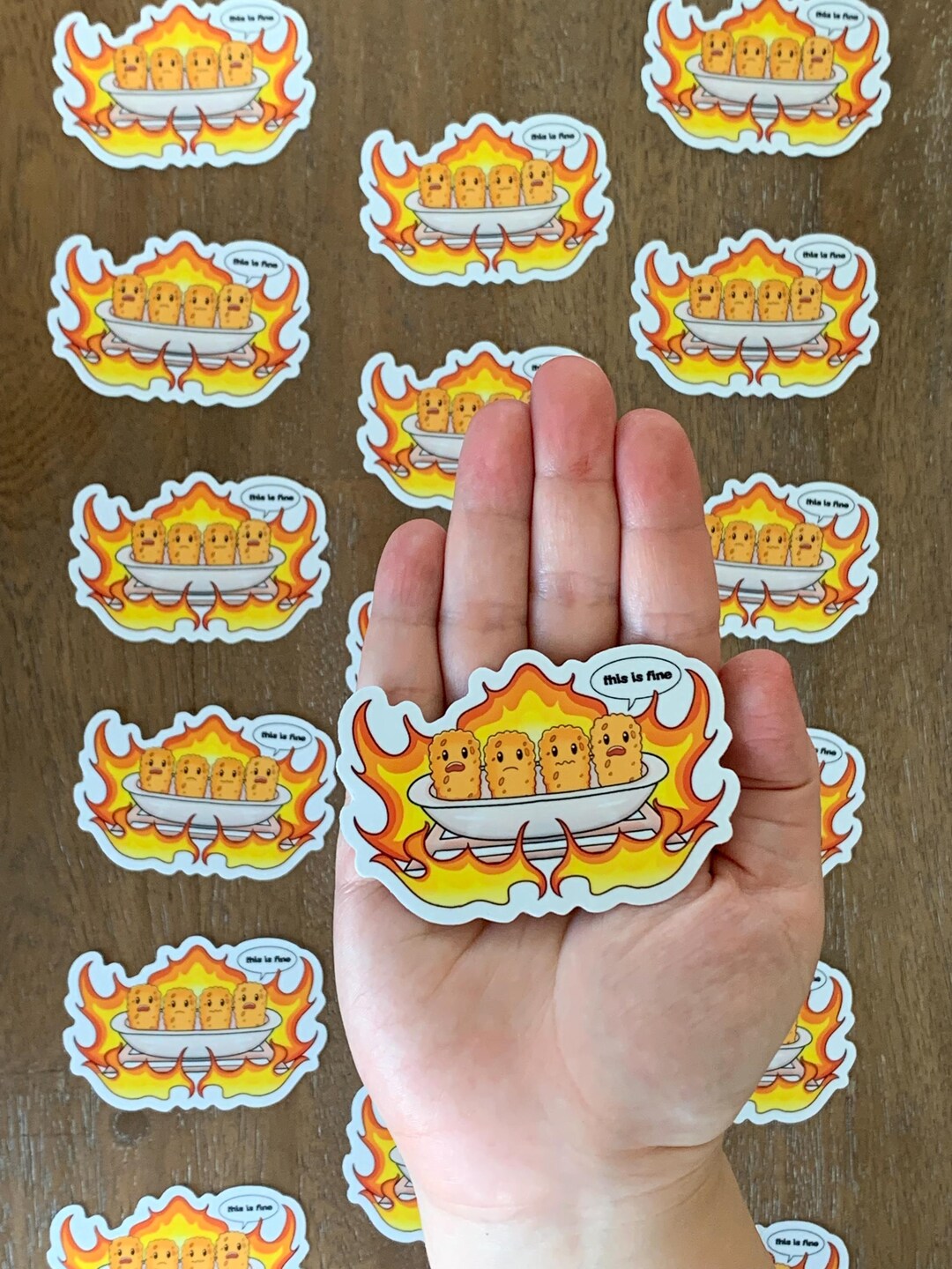 This is Fine Sticker, Tater Tot Sticker, Cute Sticker, This is Fine Tot ...