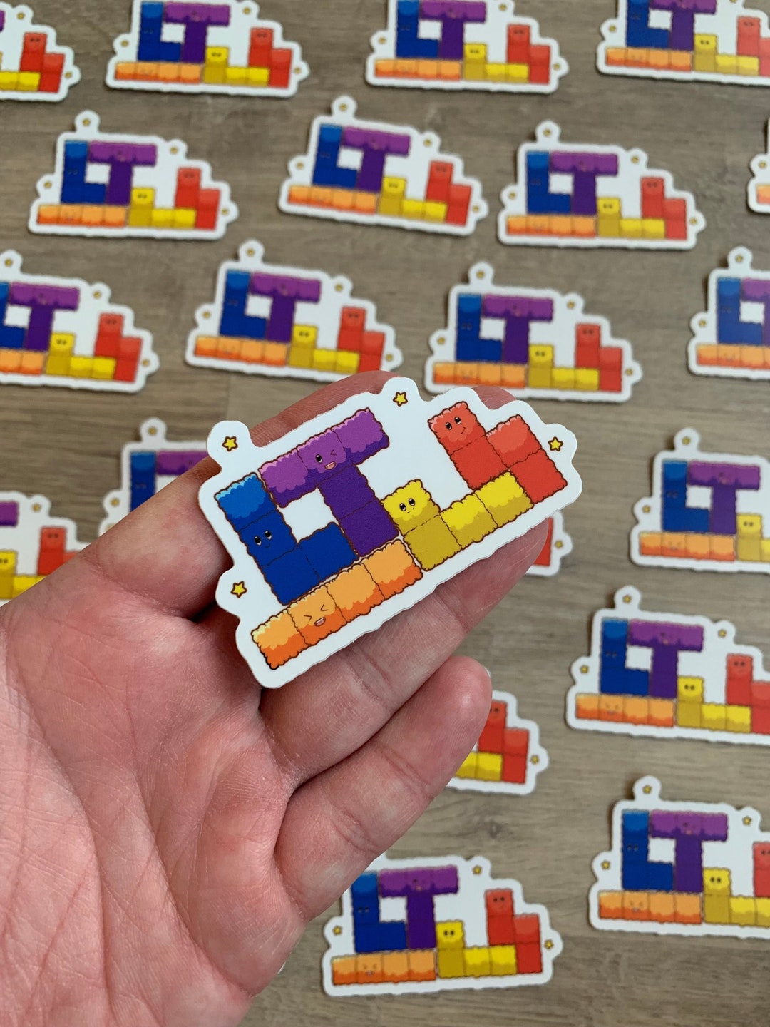 Tetris Sticker, Tater Tot Sticker, Cute Sticker, Tetris Tot - Etsy