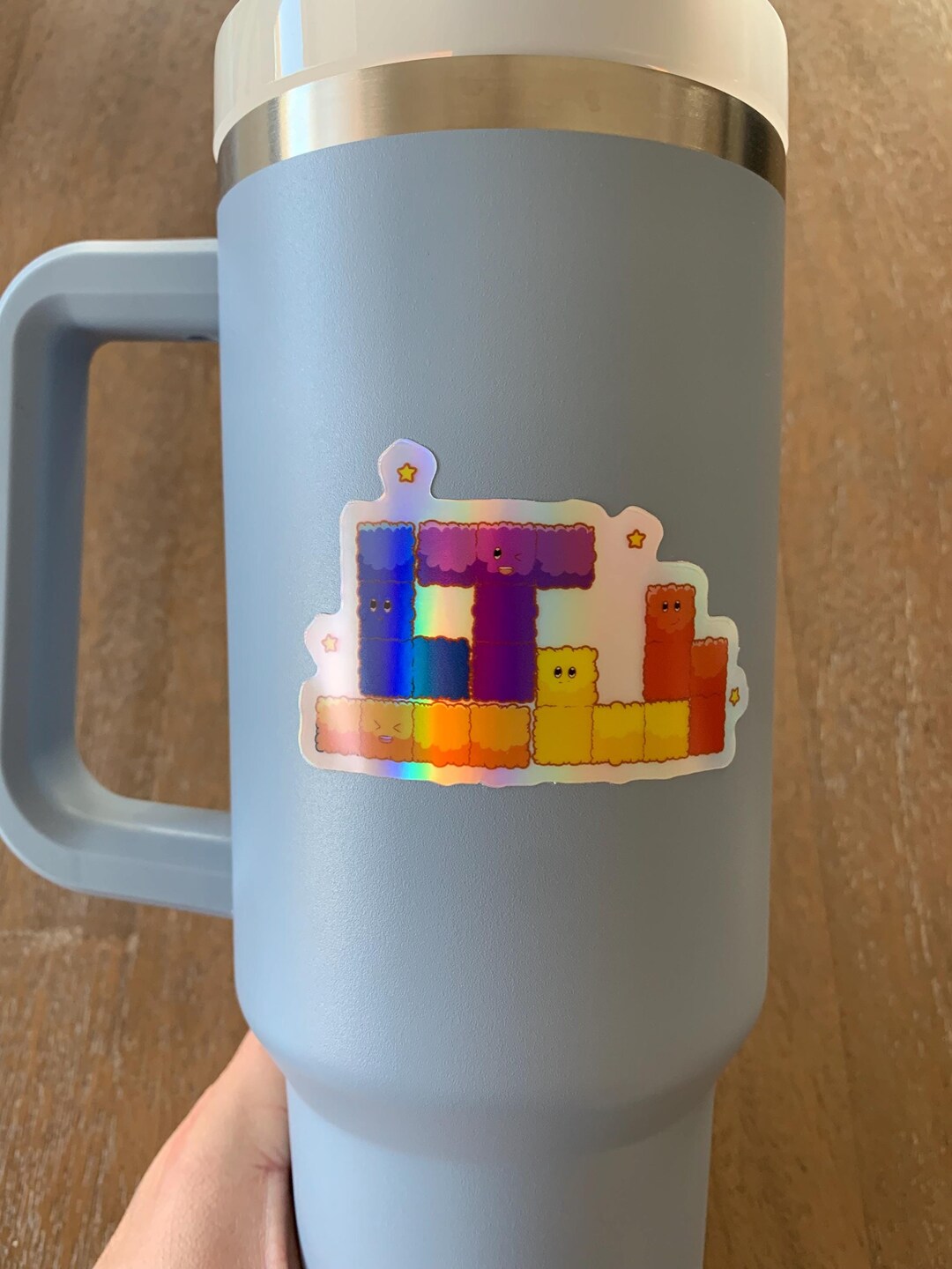 Holographic Tetris Sticker, Holographic Tater Tot Sticker, Holographic ...