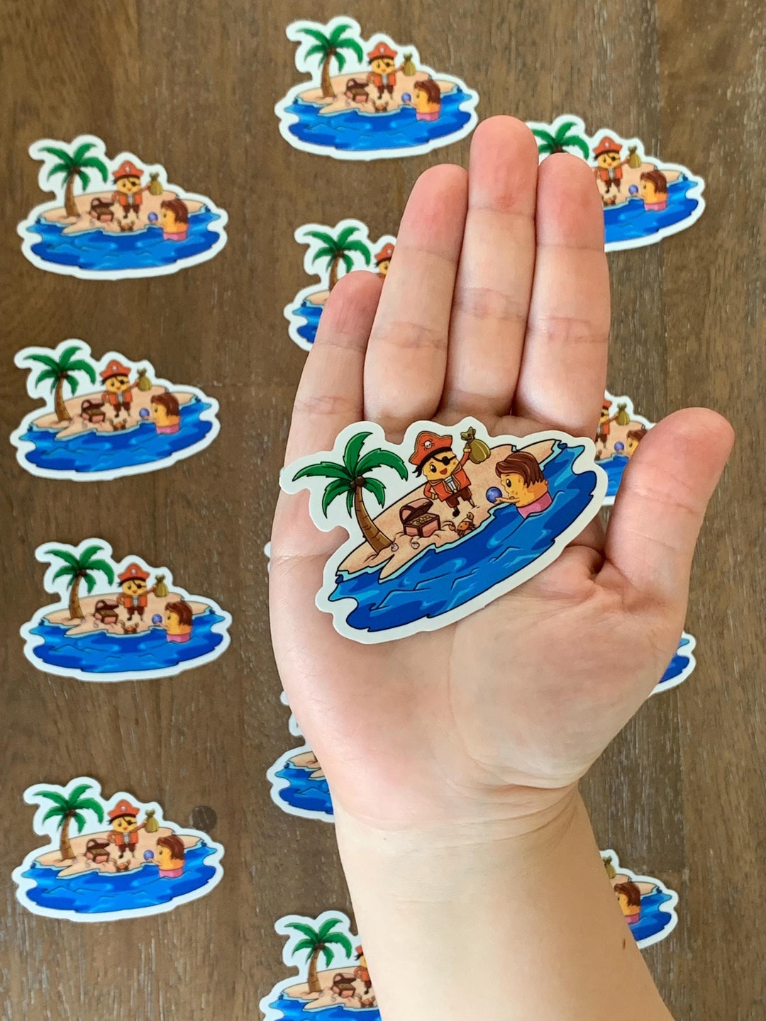 Mermaid and Pirate Sticker, Tater Tot Sticker, Cute Sticker, Mermaid ...