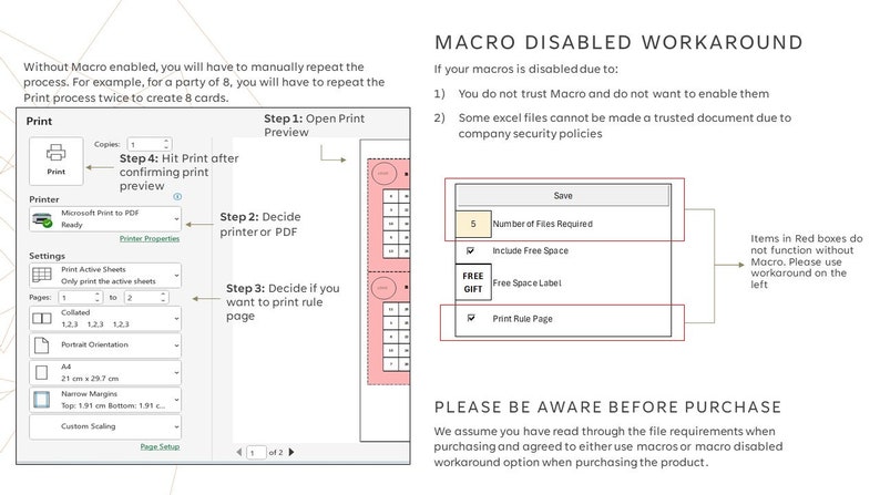 Custom Bingo Excel Template: Unlimited Unique Cards and Draw Board ...