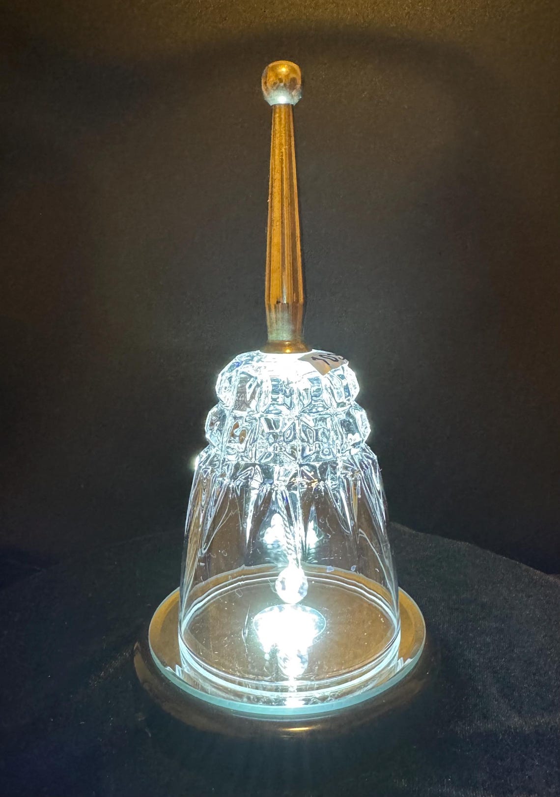Princess House Crystal Dinner Bell With Silver Plated Handle 7 Vintage ...