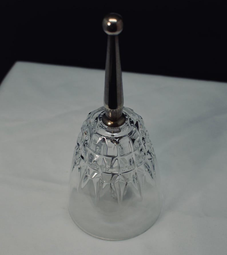 Princess House Crystal Dinner Bell With Silver Plated Handle 7 Vintage ...