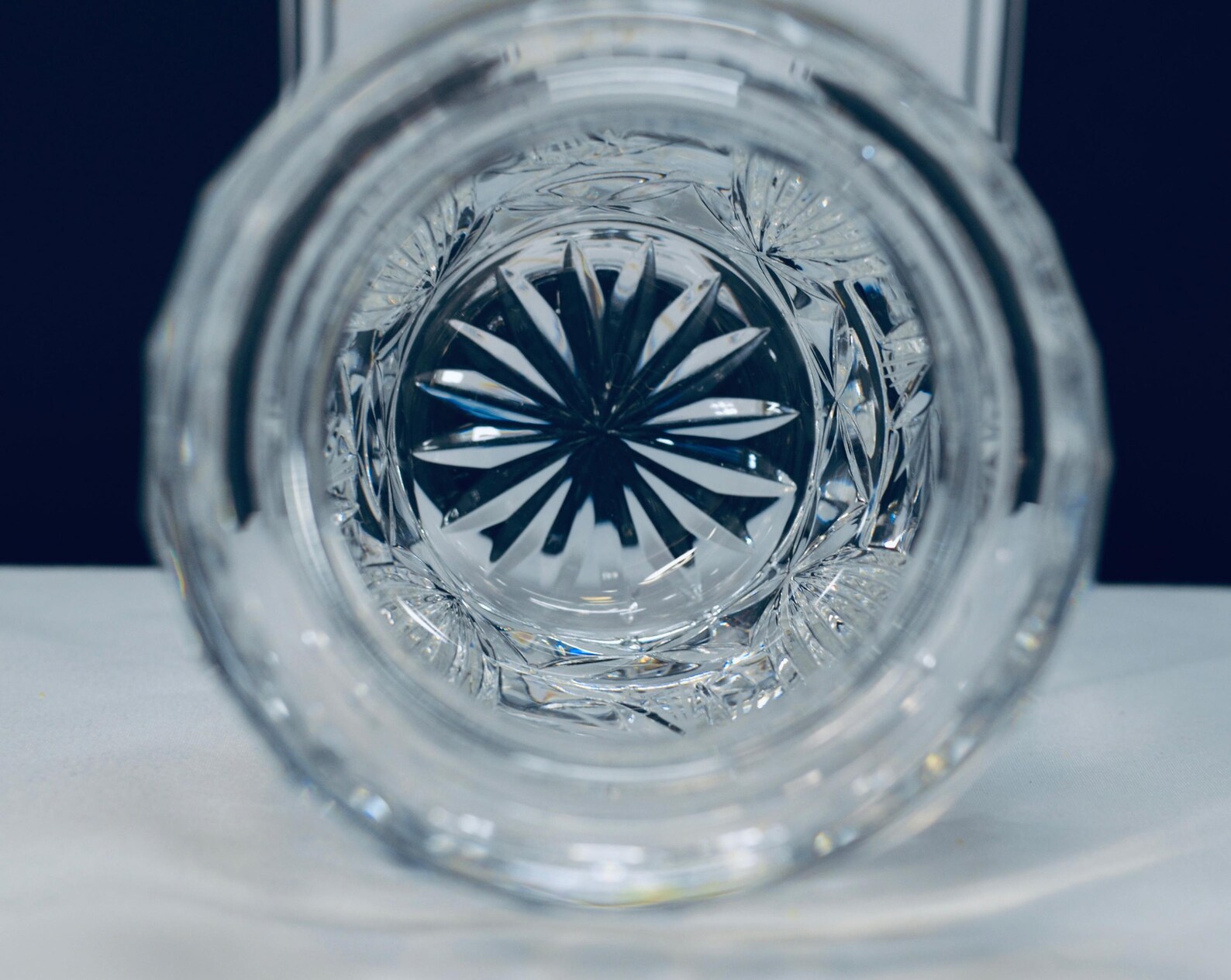 Violetta Pinwheel Crystal Jam Jelly Honey Jar W/ Lid & Spoon Cut Clear ...