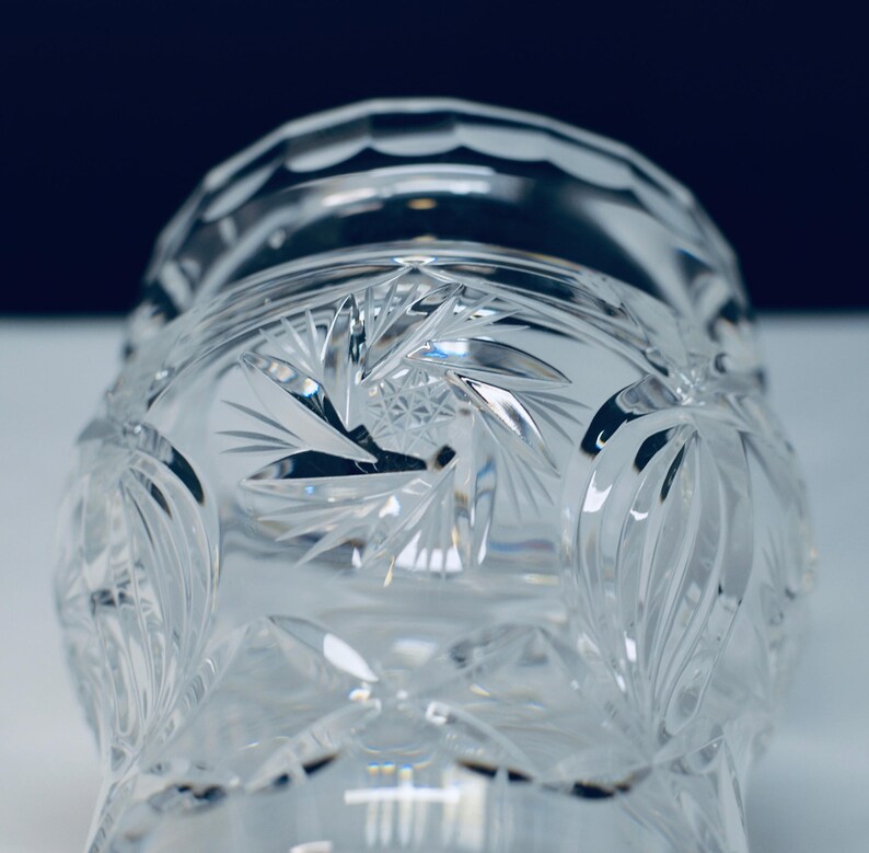 Violetta Pinwheel Crystal Jam Jelly Honey Jar W/ Lid & Spoon Cut Clear ...